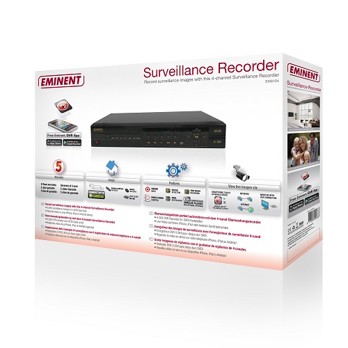 Eminent EM6104 4-kanaals Surveillance Recorder - TrueBase - Duidelijk ...